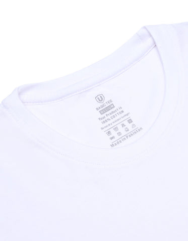 Basic Tee White S TEE2501-1 Uniworth Plain